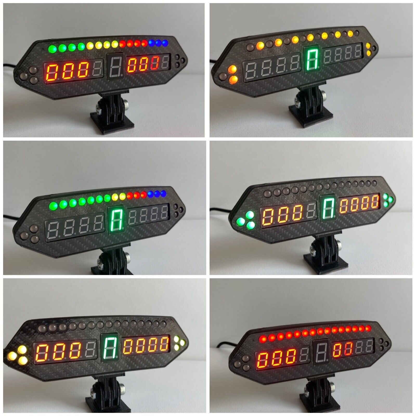 BRG Simracing Led Flag, Gear, Rpm And Speed Indicator